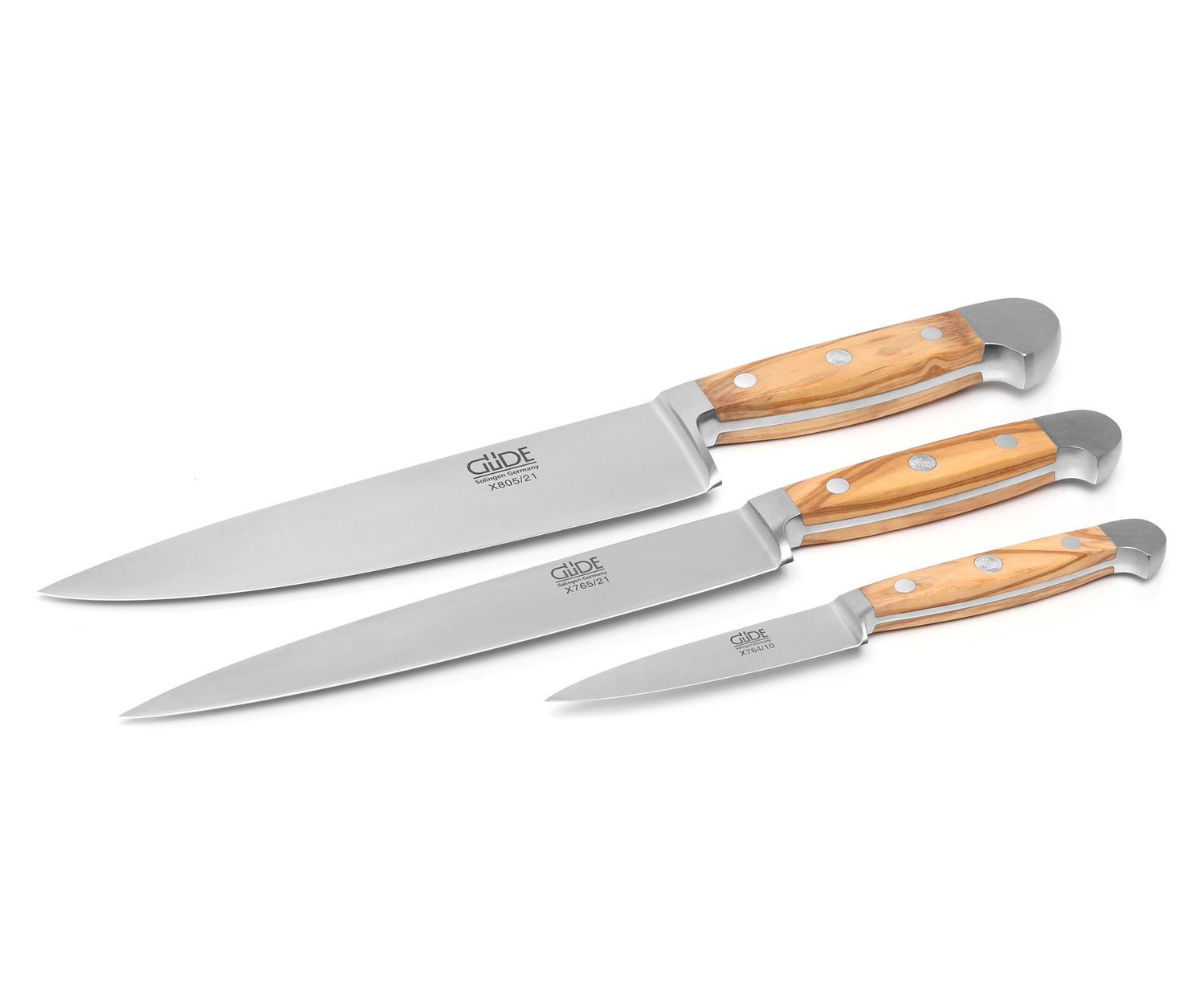 Güde Messerset 3-tlg., Alpha Olive | Güde